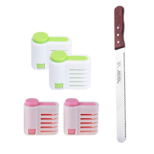 5 Pcs DIY Cake Slicer, Bread Cutter Slice Adjustable 5 Layers, Bread Cake Segmentation Toast Slice Layered Auxiliary Divider