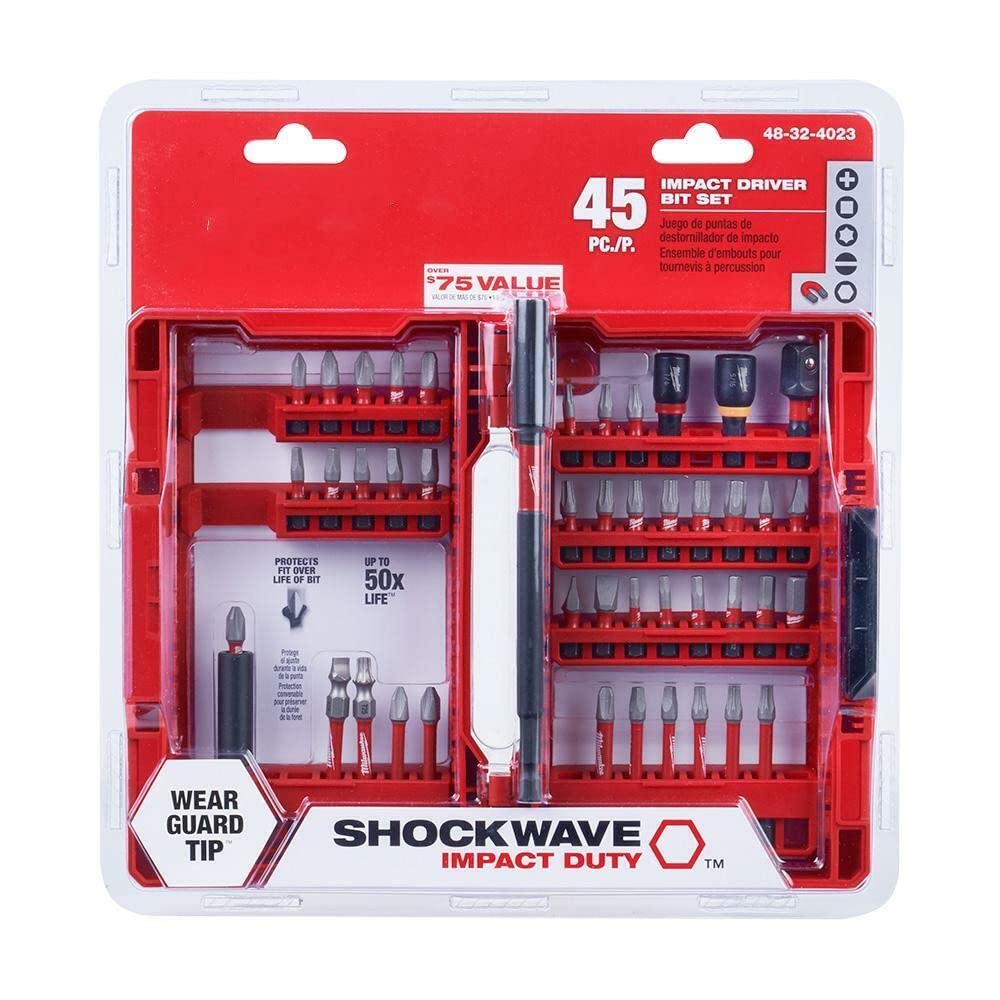 48-32-4023 for Milwaukee SHOCKWAVE Impact Duty Steel Driver Bit Set (45-Piece)