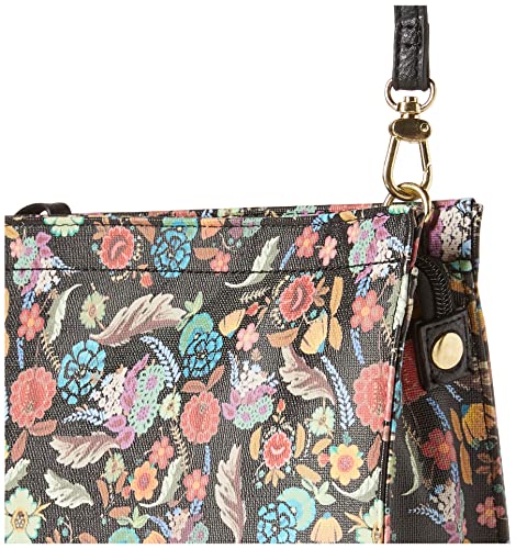 Bueno of California Printed Pebble Crossbody, Botanical