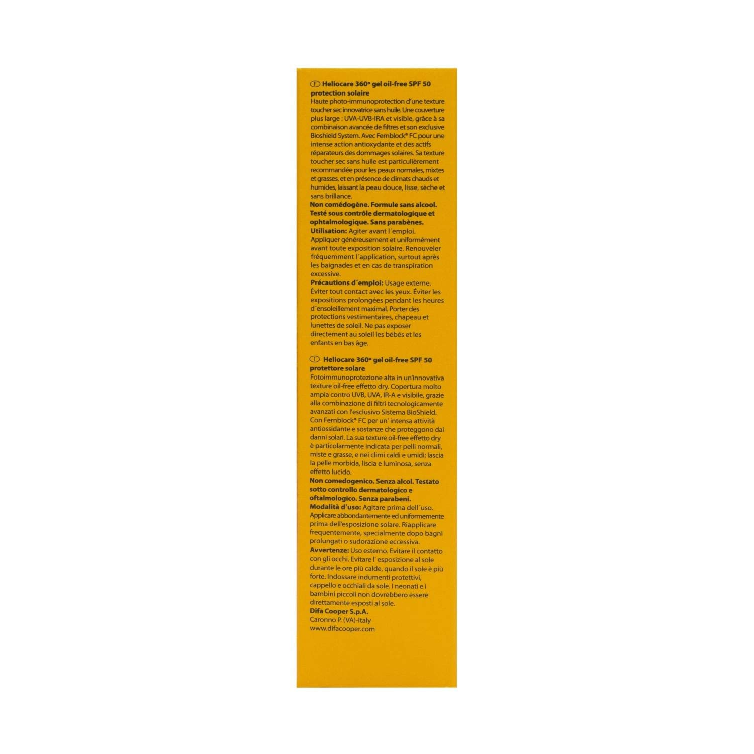 Heliocare 360 SPF 50+ Oil-Free Gel 50ml - UVA and UVB Rays Protector - Sun Care