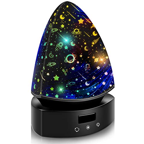 Moredig Night Light for Kids, Baby Night Light Projector 360 Degree Rotating 8 Color Projector Light for Kids with USB Cable Gift for Kids Bedroom Decor - General