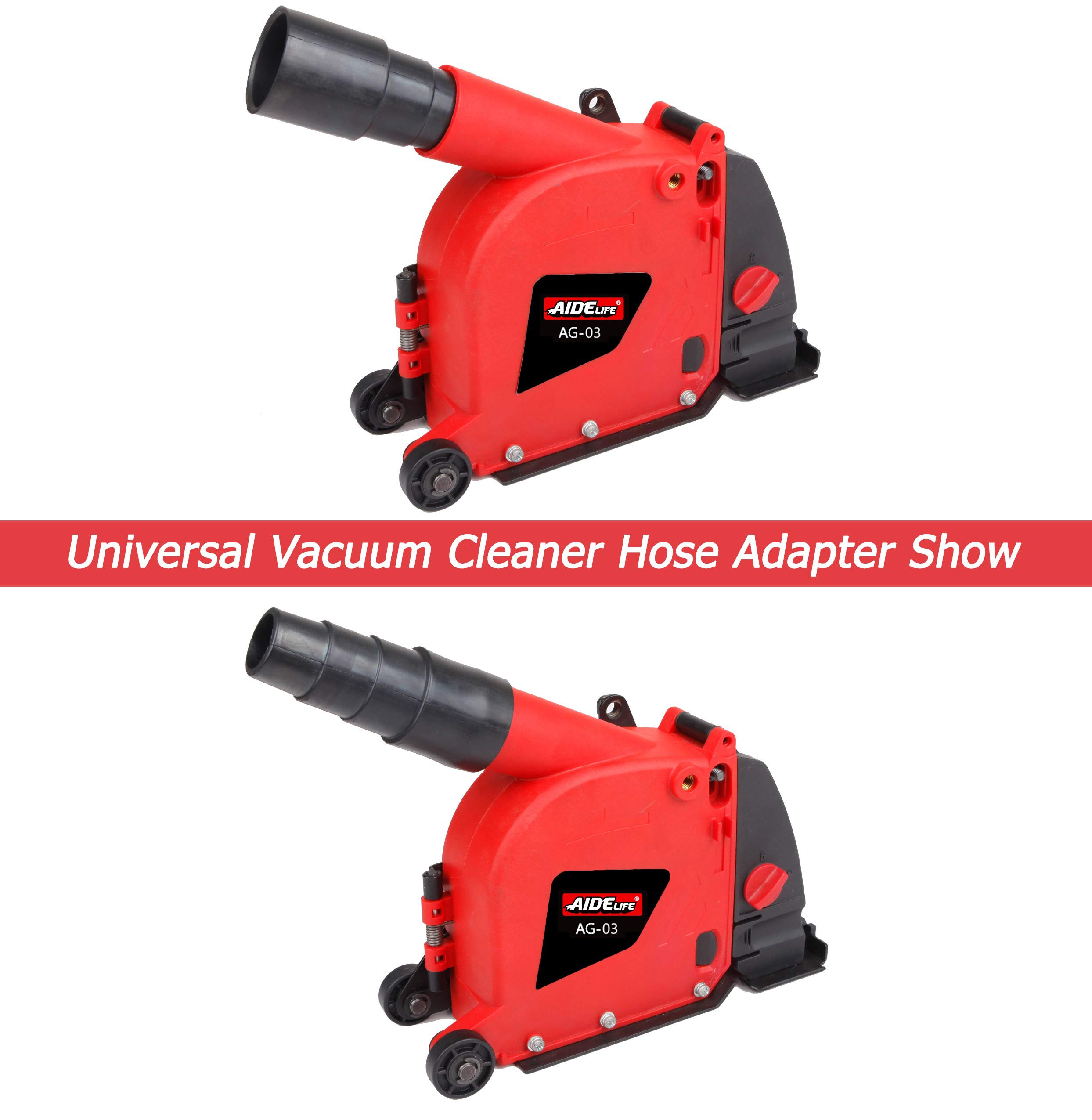 Aidelife Angle Grinder Dust Collection Attachment for Double-Cut Saw,Wall Chaser Dust Shroud 5 inch
