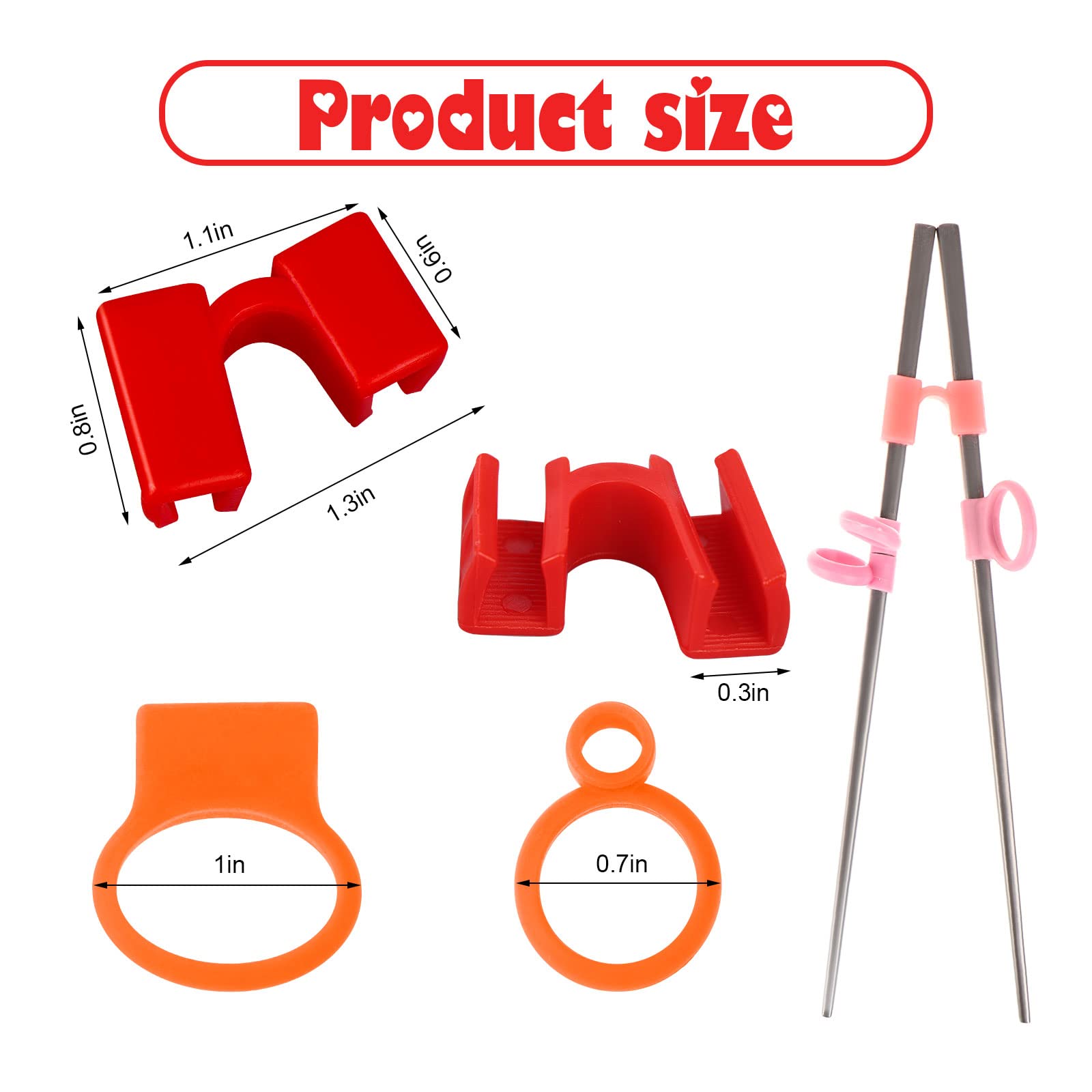 36 Pieces Chopstick Helper Training Kit Chopsticks Learning Ring Buckle Chopsticks Connector Reusable Plastic Training Chopstick Helper for Many Age Beginner Trainer or Learner