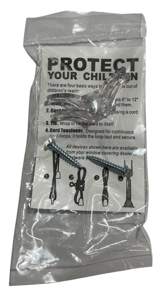 Amazing Drapery Hardware Child Safety Cord Cleat Safety Kit - Clear
