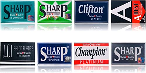 40 Excellent Quality Double Edge Razor Blades Sampler (8 different brands)