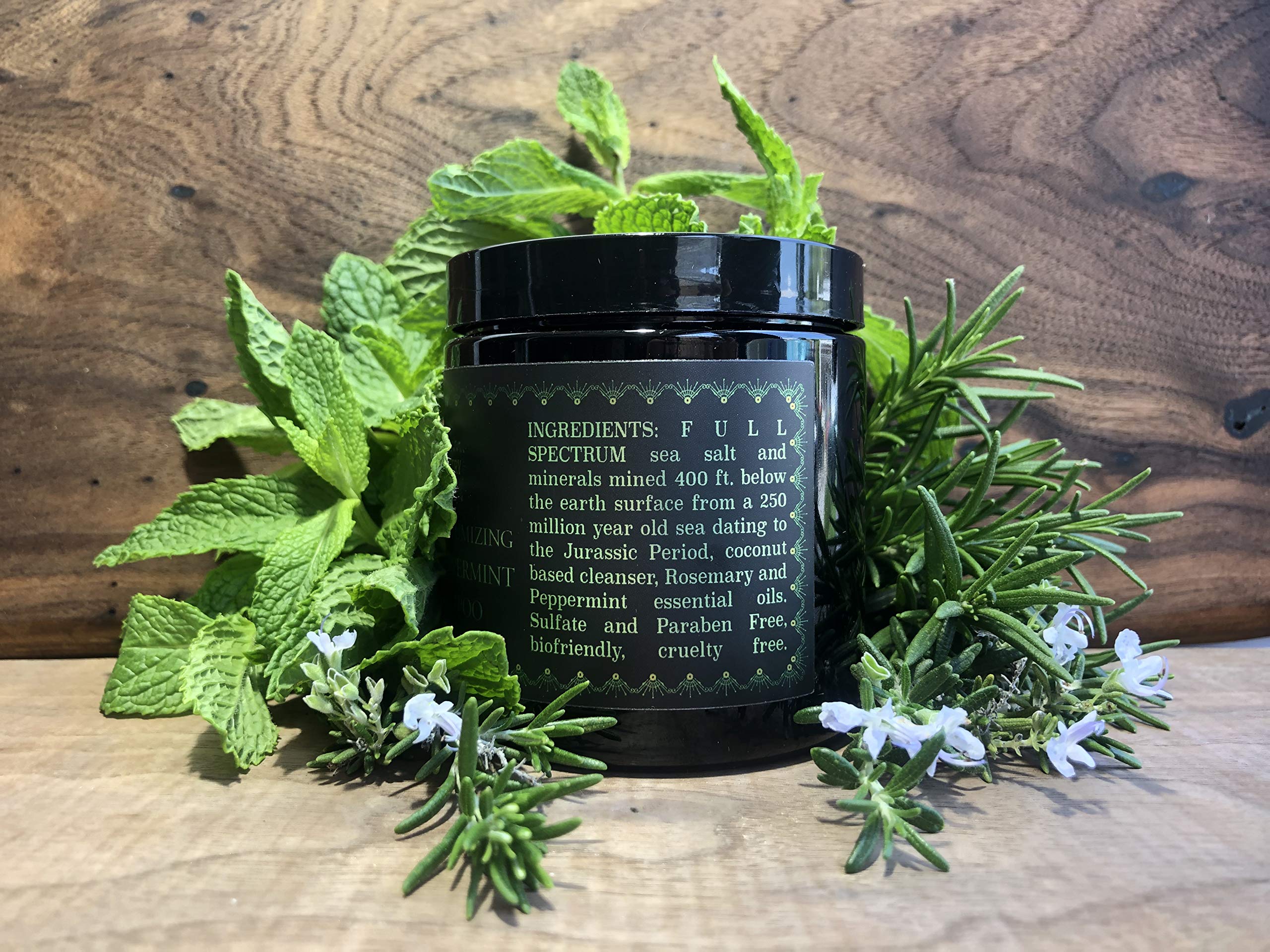 Earth Chemistry Rosemary & Peppermint Volumizing Sea Salt Shampoo, DHT Blocking Shampoo, Volumize Oily or Thin Hair, Stimulate Hair Growth