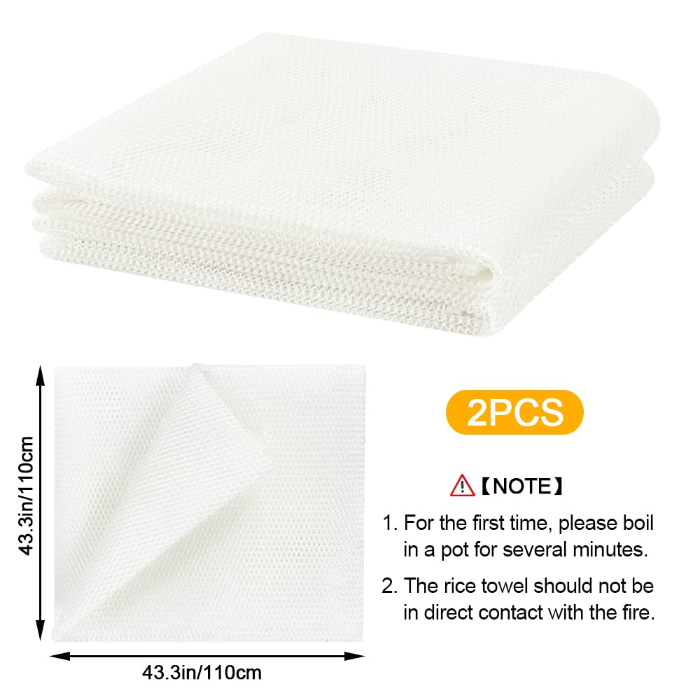 4 pcs Rice Net Sushi Rice Cooking Net, Sushi Making, Reusable, Non-Stick Rice Cooker Napkin (43" x 43")