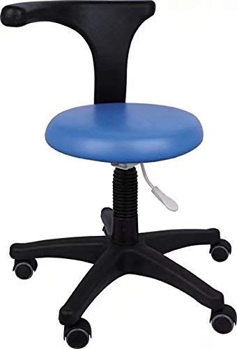 Alkita Dental PU Leather Medical Office Stools Assistant's Stools Adjustable Nurse Chair Blue