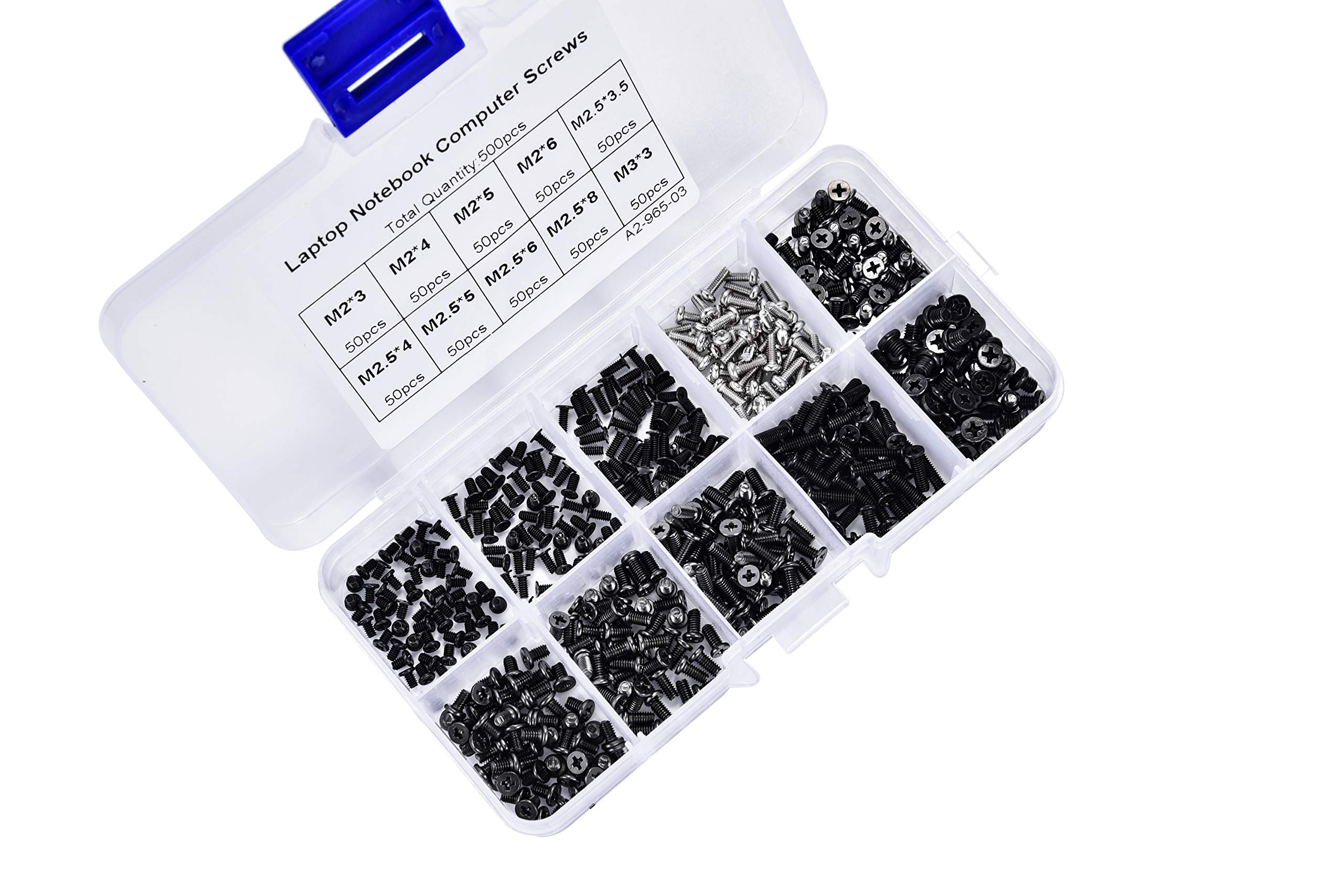 500Pcs Laptop Computer Screws Replacement Kit Set Compatible with Lenovo ASUS Thinkpad MSI Samsung HP Dell Acer Toshiba etc