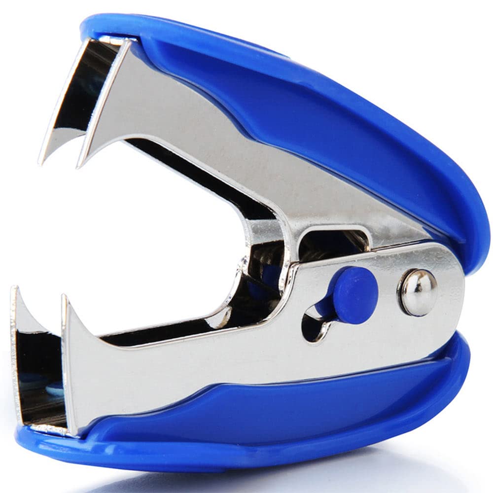 3 Pcs Staple Remover Safety Staple Remover Tool Staple Remover with Steel Jaw for Daily Use in The Office and at Home Ergonomic Shape Stapler Remover Tool - Random Black/Blue/White