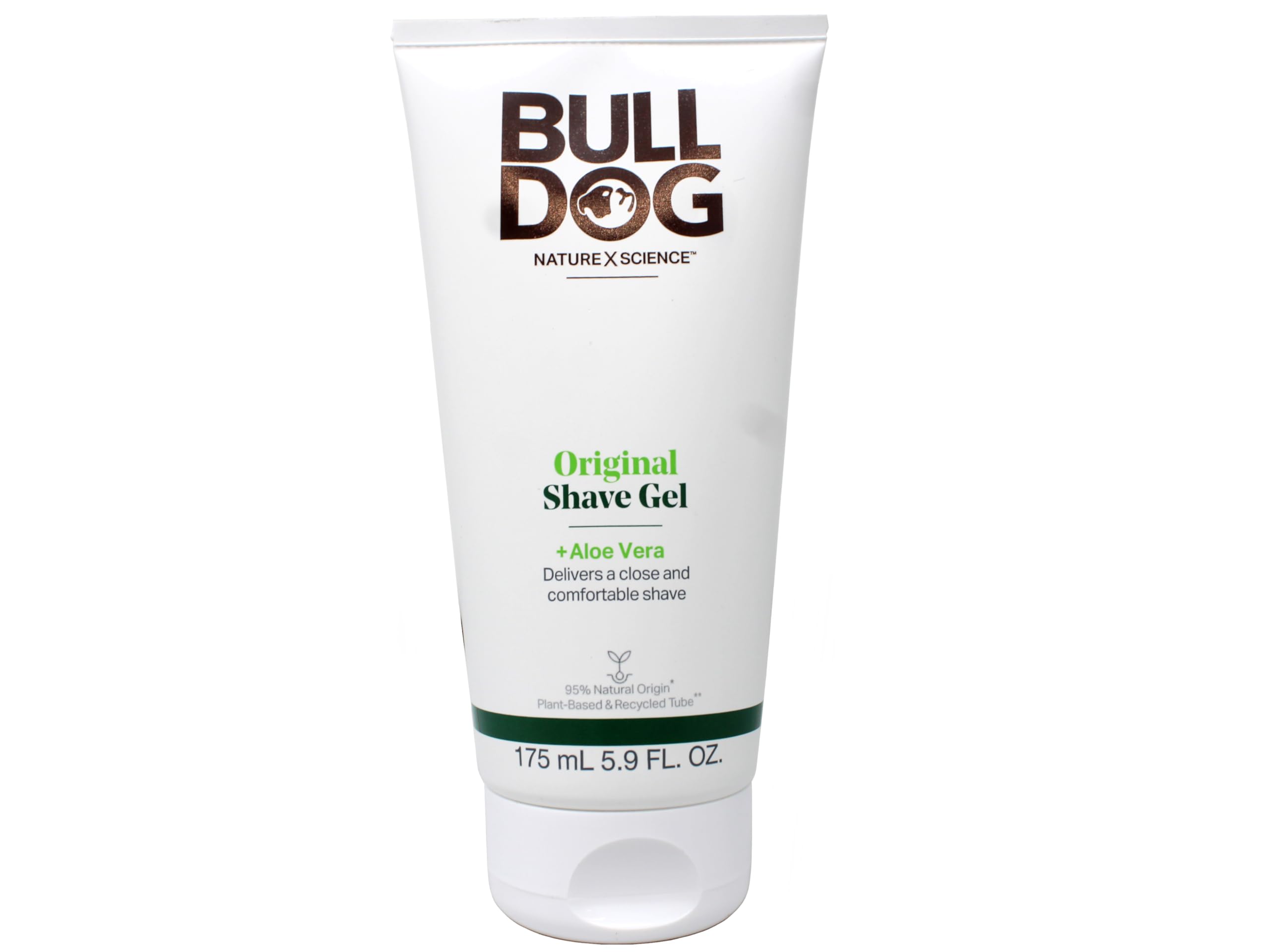Bulldog Original Shave Gel for Men, Aloe Vera Enriched, Delivers a Close & Comfortable Shave, 95% Natural Origin, 5.9 fl oz (Pack of 2)