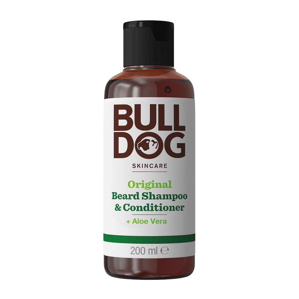 Bulldog Skincare Original Beard Shampoo & Conditioner 200ml - Beard Cleansing & Conditioning - For All Beard Types