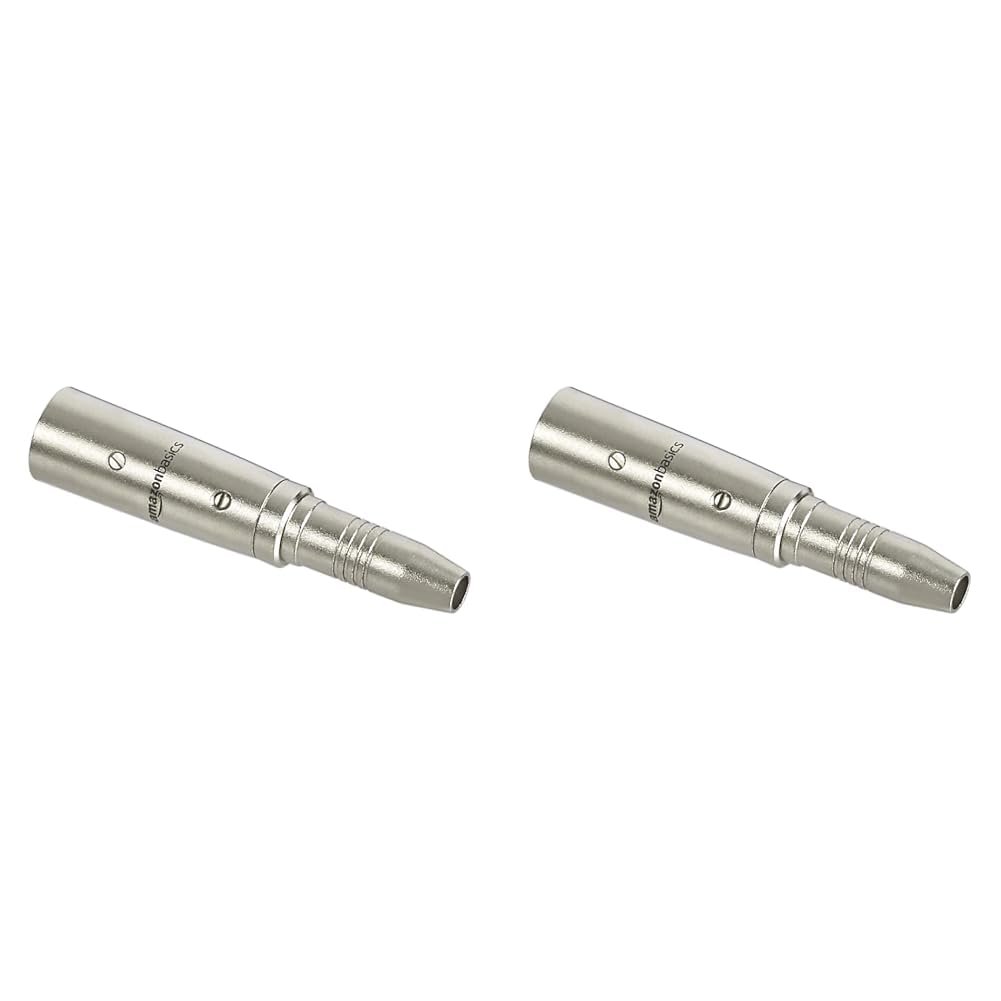 Amazon Basics XLR Male to 1/4 Inch TRS Adapter, silver