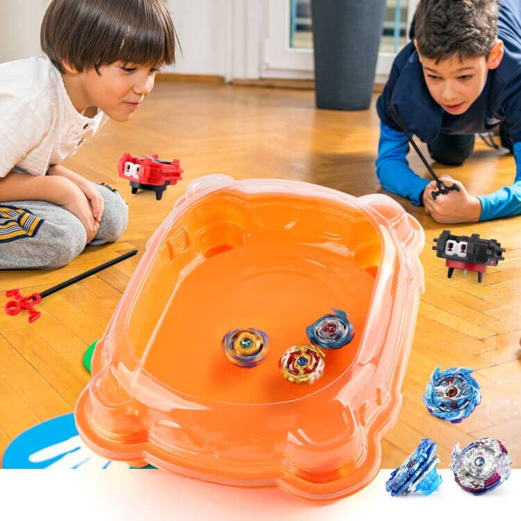 Bey Battling Top Burst Toy Blade Set Game Complete Battle Game Set with Stadium, 6 Battling Tops and 2 Launchers, Toys for 6 Year Old Boys & Girls & Up