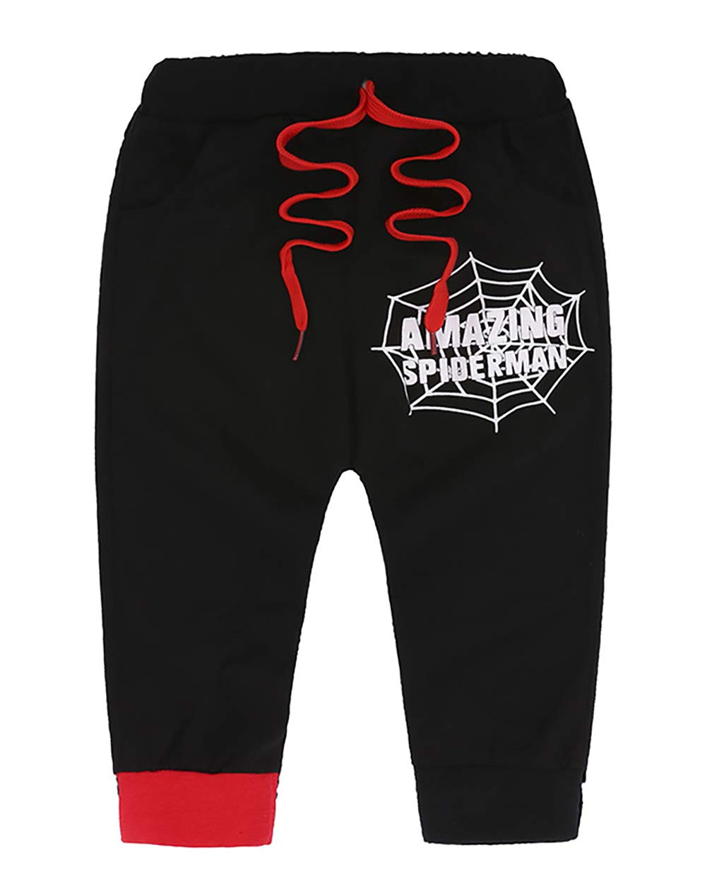 Shanleaf-Cat Spider Long Sleeve Pullover Hoodie Sweatshirt Outfits Set 2 Pcs Toddler Kids Baby Boys Pants Clothing Suit (Black, 5T)
