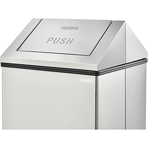 Global Industrial 40 Gallon Stainless Steel Swing Top Receptacle