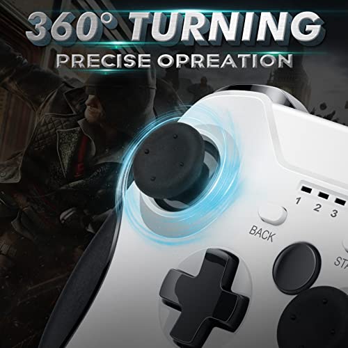 ASUNCELL Wireless Controller for Xbox One Xbox Series X|S gamepad Wireless video Wireless Controller with Dual Vibration game controller Wireless Xbox USB Gamepad Joypad Controller with Windows7/8/10/11,White