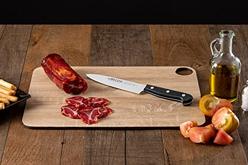 ARCOS Chef Knife 6 Inch Stainless Steel. Cooking Knife to Cut and Peel Small Food. Ergonomic Polyoxymethylene Handle and 150mm Blade. Series Universal. Color Black