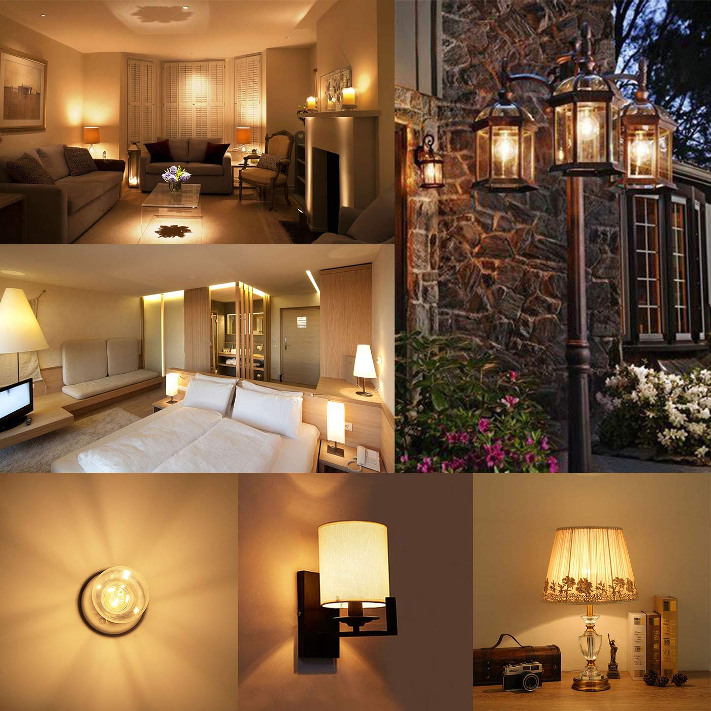 A19 LED Light Bulbs, No Flicker Fully Dimmable 6 Watt Vintage LED Edison Bulbs, 2700K Soft White, 60W Incandescent Equivalent, 700LM LED Filament Bulb, E26 Medium Base, Clear Glass, 12 Pack
