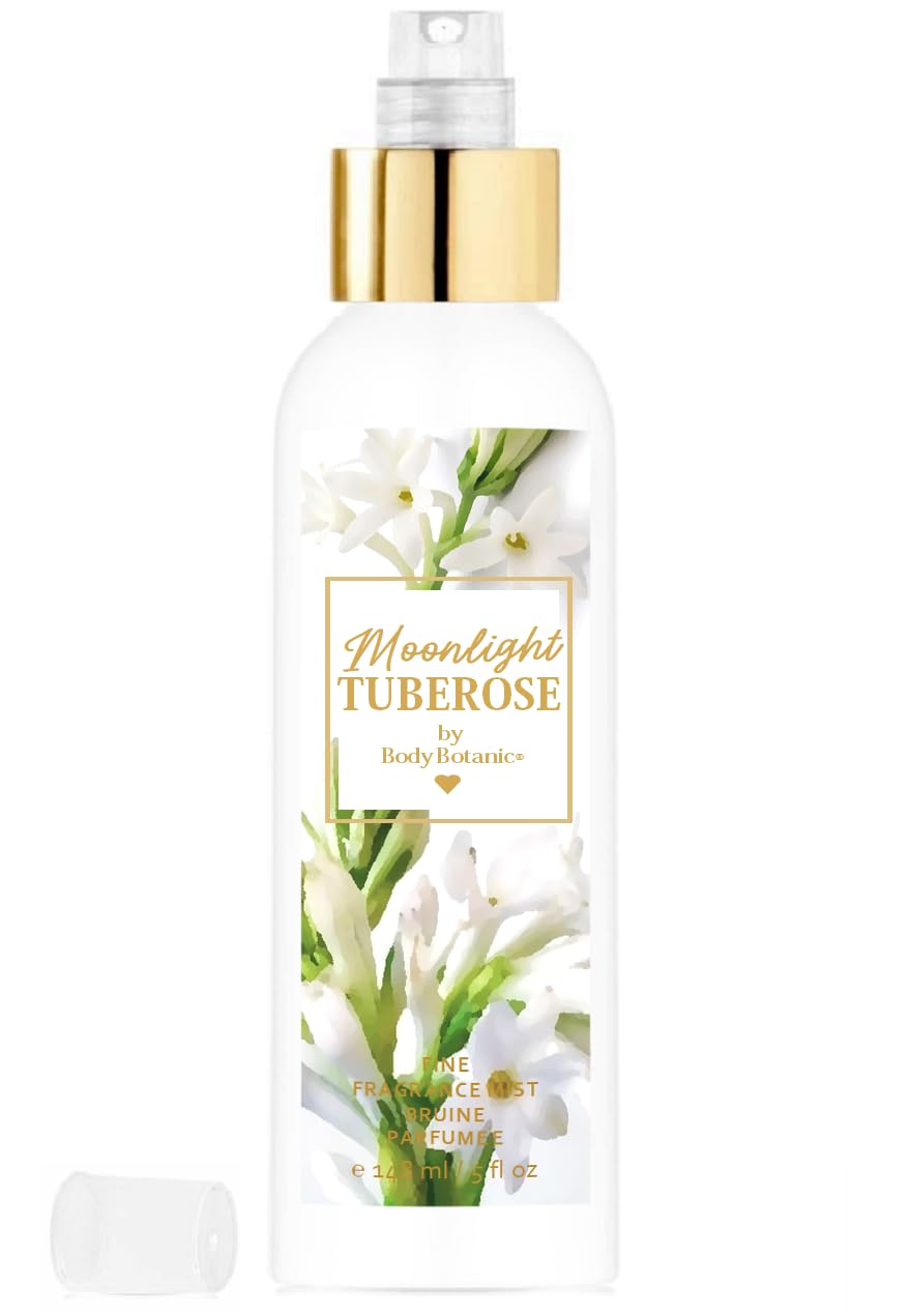 Moonlight Tuberose Perfume Fine Fragrance Mist by Body Botanic 5 Fl Oz 148 Ml ~ the Beautiful Fragrance of Mysterious Night Blooming Tuberose