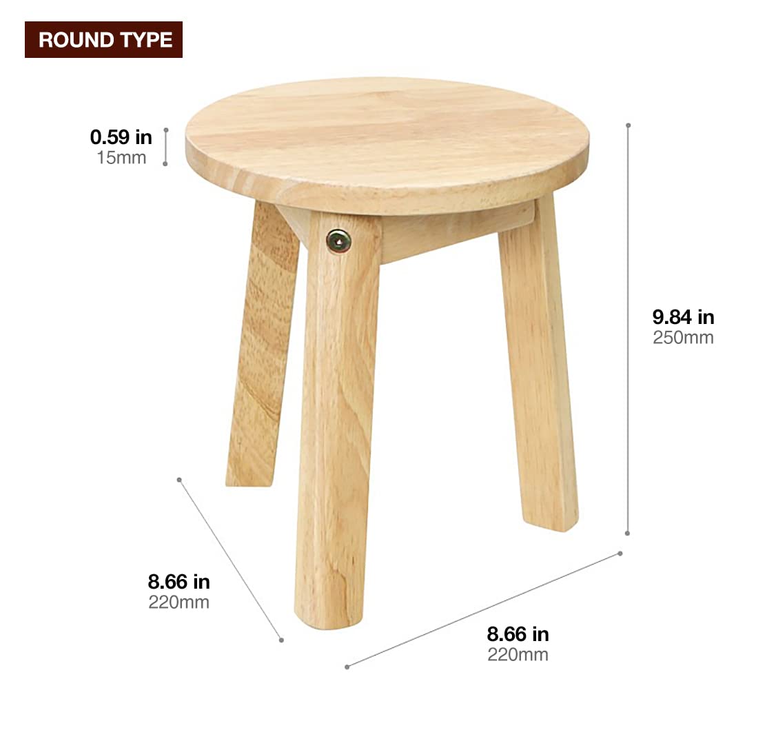 KSG kumsun Wooden Stools – Durable Wooden Stool for Bathroom, Kitchen, Bedroom, Kid’s Room – Square Low Stool with Assembling Kit – Durable and Long-Lasting Design – Practical and Versatile