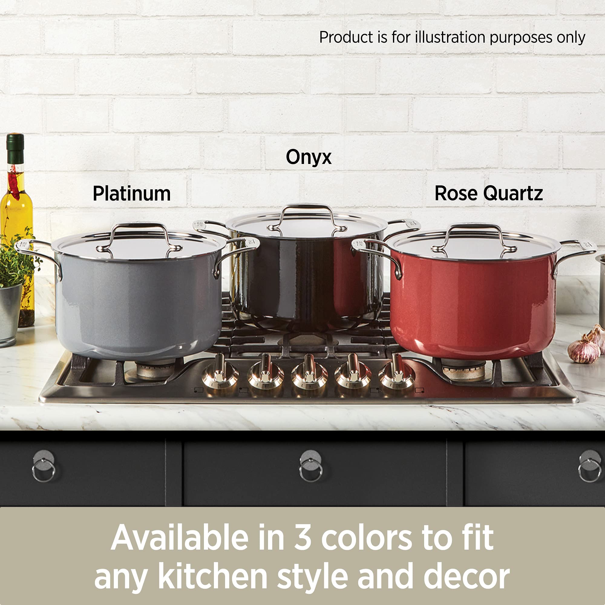 All-Clad FUSIONTEC Natural Ceramic with Steel Core Soup Pot, 4 quart, Onyx