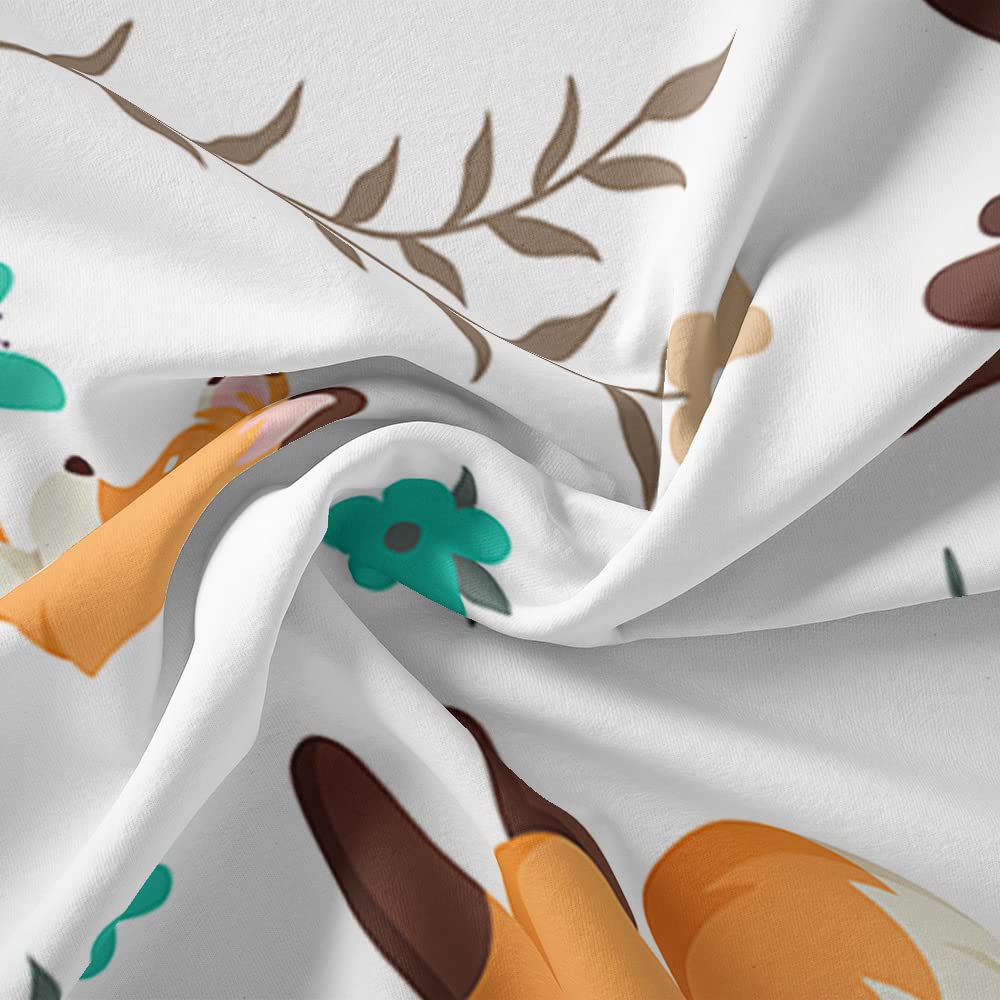 AILONEN Fox Duvet Cover Set,Fox Bedding Set Full Size,Animal Pattern Printed Comforter Cover Set for Kids,1 Quilt Cover 2 Pillowcases 3 Piece