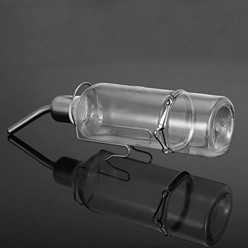 ViaGasaFamido Pet Waterer Feeder, Stainless Steel Ball Nipple Automatic Rabbit Feeder Parrot Bird Hanging Water Feeding Bottle No Drip Dispenser for Small Animals Bird Hamster Rabbit(S)