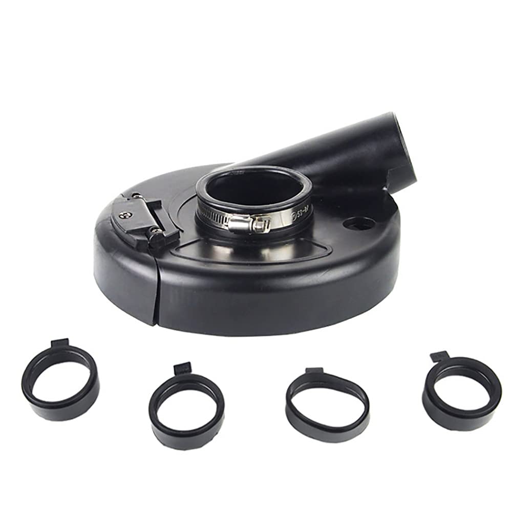 Dust Shroud for 7 Inch Angle Grinder, Universal Grinder Dust Shroud, 7 Angle Grinder Vacuum Attachments Surface Grinding Dust Shroud Black Dust Cover