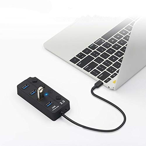 JSANSUI Distributor hub USB3.0 Four-Port HUB with Power Splitter and One-Port 4-Port Hub with PC and Laptop Switches