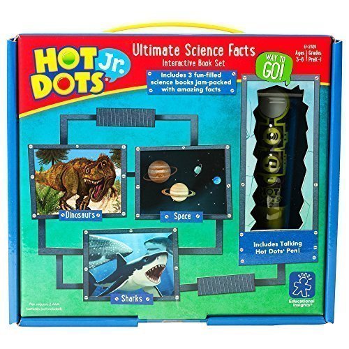 Educational Insights Hot Dots Jr. Ultimate Science Facts Storybooks, 3 Non-Fiction Books & Interactive Pen, Homeschool Learning Workbooks, Ages 3+