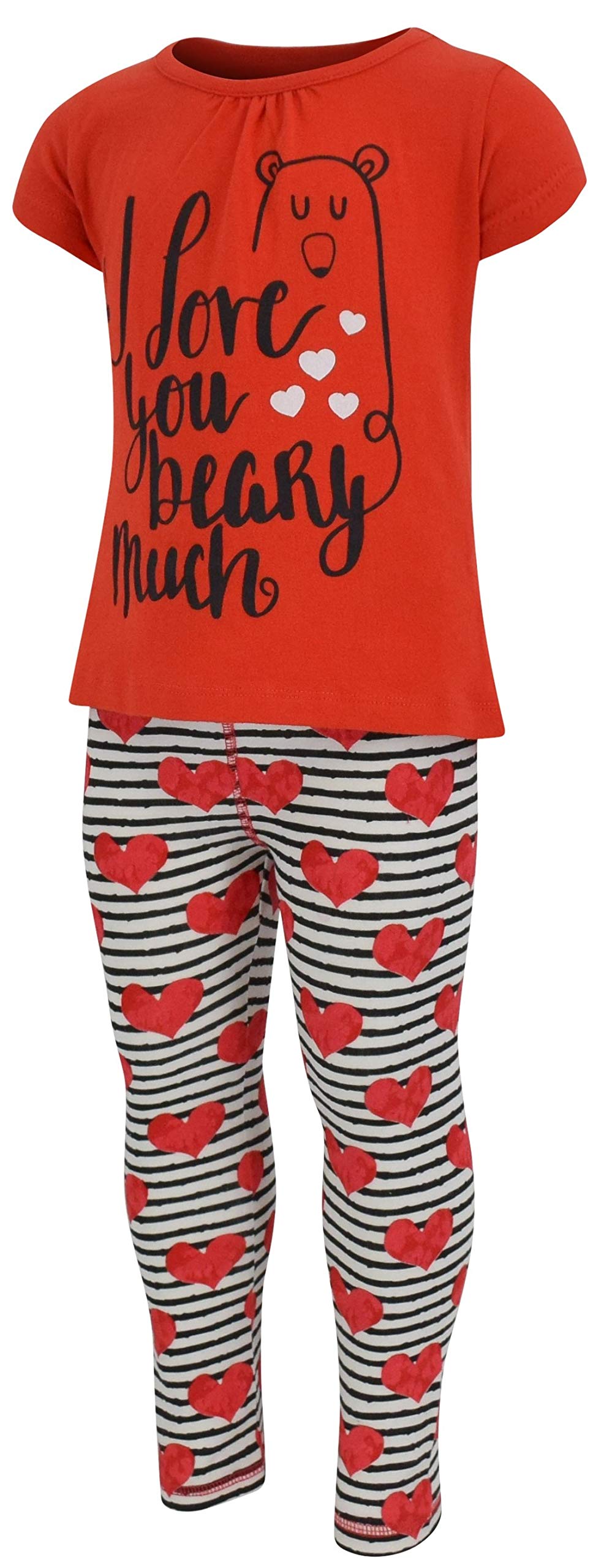 Unique Baby Girls I Love You Beary Much Valentine's Day Outfit (7)