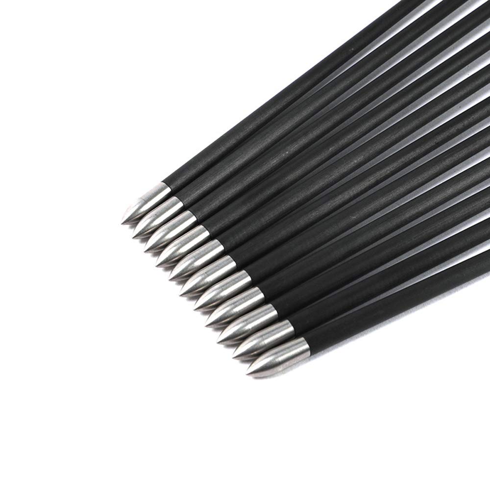 32" Arrows 900 Spine Arrows for Compound Bows ID 4.2 mm 28/28.5/29/30/31/32 Inch Field Tip Carbon Arrow for 10/15/20/25/30 Lbs Recurve Bow Longbow Archery Hunting Shooting Target Practice