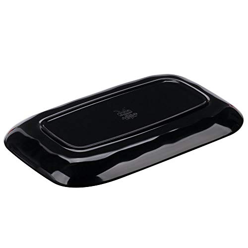 G.E.T. CS-117-CSB-EC Melamine Rectangular Serving Platter, 12" x 7.5", Blue (Set of 4)