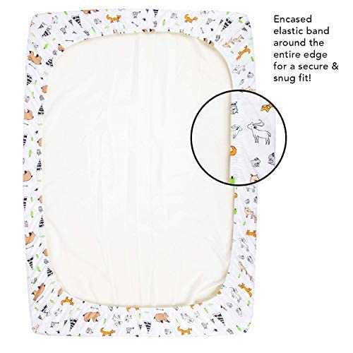 Cuddly Cubs Graco Pack n Play Fitted Sheet β Woodland Playard Sheet β Snuggly Soft Jersey Cotton Mini Crib Sheet for Boy, Girl β 1 Pc