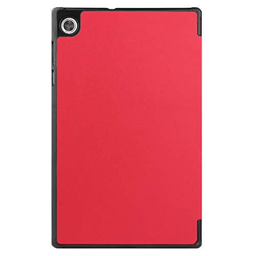 GWYLH Vegan Leather Case for Lenovo M10 HD 2nd Gen 10.1inch 2020 (TB-X306X/TB-X306F), Light Weight Slim Tri-Fold Case Magnetic Cover Stand Red