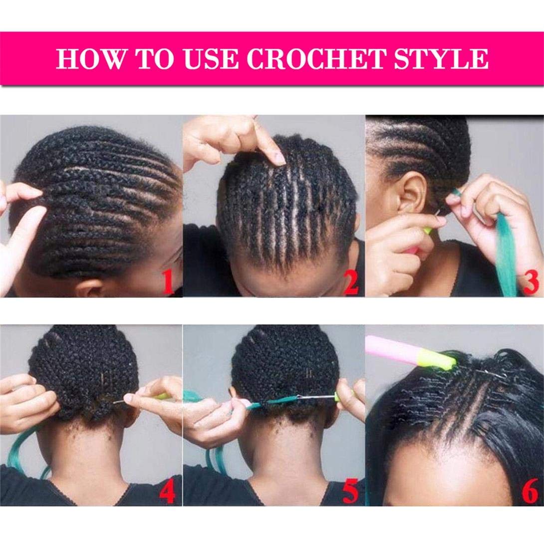 Liang Dian Pre-Stretched Braiding Hair 22 inch 6 packs Hot Water Setting Synthetic Hair Crochet Braiding Hair Extension(mixed black/dark blue/light blue)