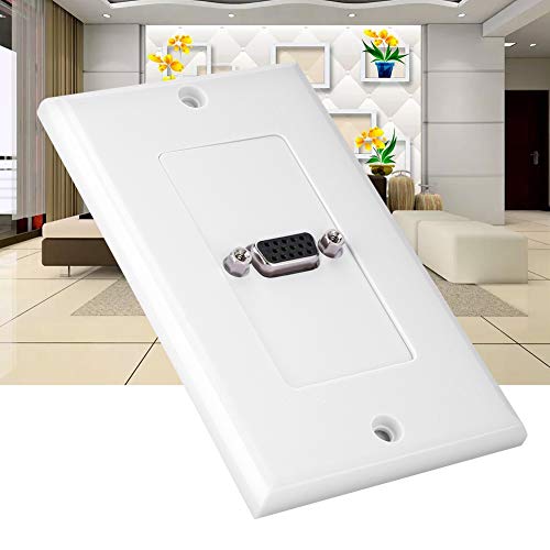 Oumefar VGA Head Flame Retardant Easy Connection Adapter Flexible Wiring Socket Panel for Engineering Wiring