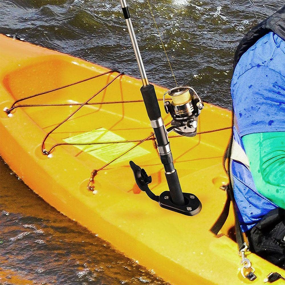 2Pcs Plastic Flush Mount Fishing Boat Rod Holder Bracket With Cap Cover for Fishing Kayak Pole Fishing Tackle Accessory Tool