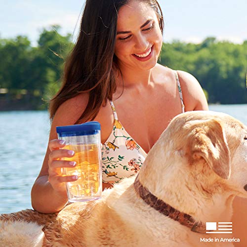 Tervis Made in USA Double Walled 30A Beach Happy Insulated Tumbler Cup Keeps Drinks Cold & Hot, 16oz, Contour