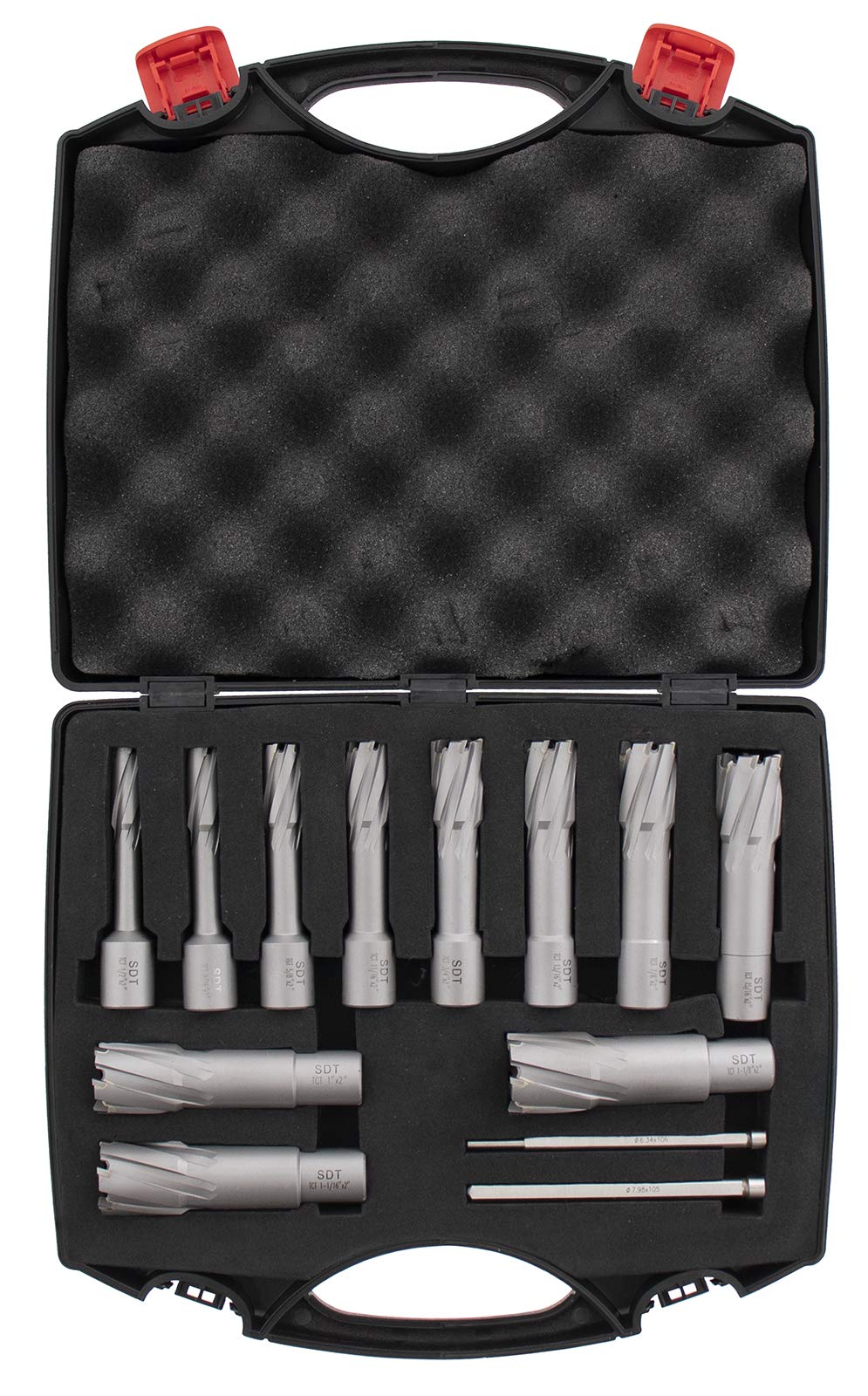 Steel Dragon Tools 13pc. Tungsten Carbide Tipped Annular Cutter Kit 2" Depth and 1/2 in. to 1-1/16 in.