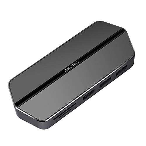 ZPLJ High-Speed 9 in 1 USB 3.0 Hub with Ethernet Port 4K HDMI 3 USB 3.0 and PD Charging 3.5mm Audio Support SD TF Card Reader Compatible for Flash Drive Laptops USB Hub Adapter Portable