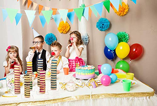 weddingwish Acrylic Donut Stands Clear Donut Bagels Display Stand Holder,Bagels Holder Doughnut Display Stand Tower for Wedding Birthday Treat Parties, Class Reunion, Children's Birthday Party,6 PCS