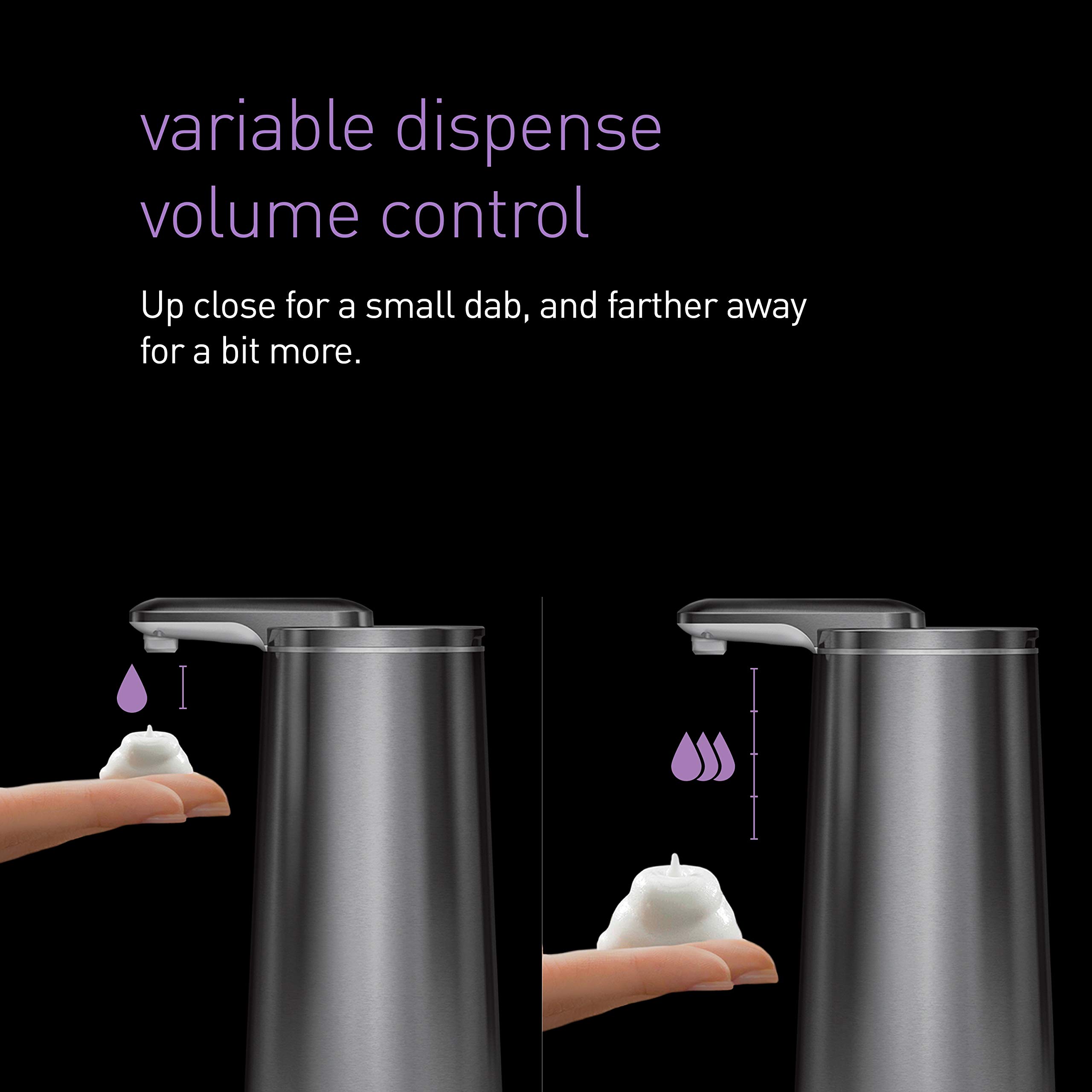 simplehuman pump Soap Dispenser, 9 oz. Rechargeable, Brushed