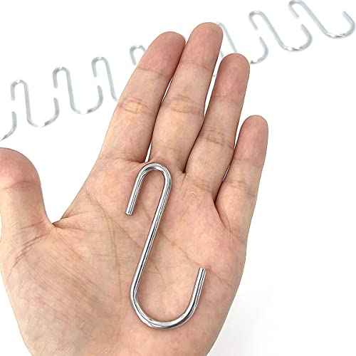 Aecllcea 30 Pack Heavy Duty S Hooks for Hanging Kitchen Utensils, Jeans, Plants, Pots and Pans,Professional S Shaped Hooks for Closet, Wire Shelving, Garage, Garden,Camping