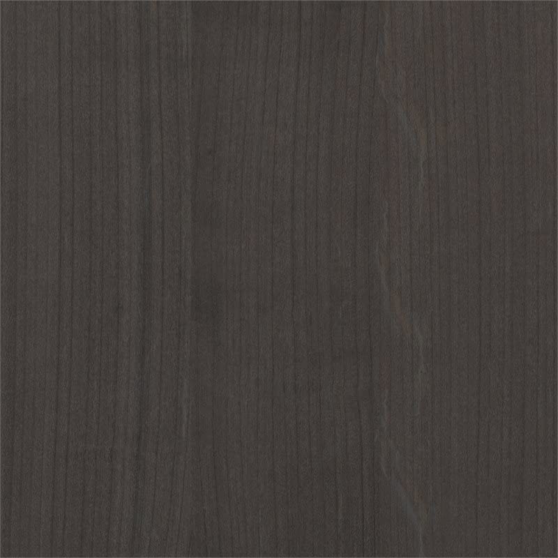 Bestar Ridgeley U Shaped Desk with Hutch in Charcoal Maple, 65W