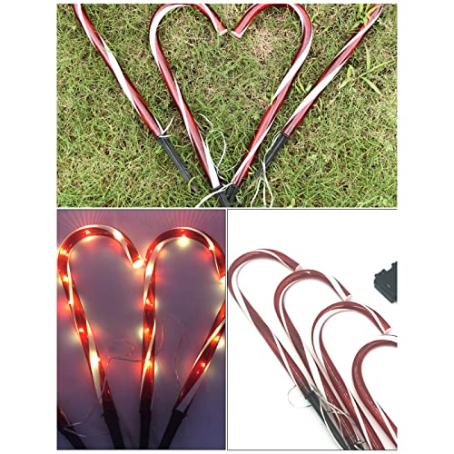 Christmas Candy Cane Lights,Solar Christmas Cane Light, Set 1 for 5 Waterproof Christmas Plug-in Lamp, LED Home Garden Courtyard Lawn Decoration Lights