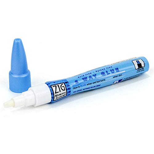 EK Tools 55-00012 Glue Pen Zig Chisel Tip 2 Way, Multicolor