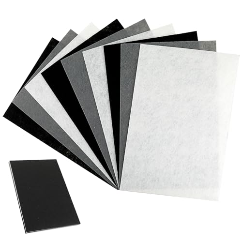 Felt Sheets for Crafts 9PCS 11.8 * 7.9in Wool Stiff Felt Sheets Soft Fabric Skin Felt DIY Patchwork Rug Arts and Crafts Fabric Pieces (Black+White+Gray)