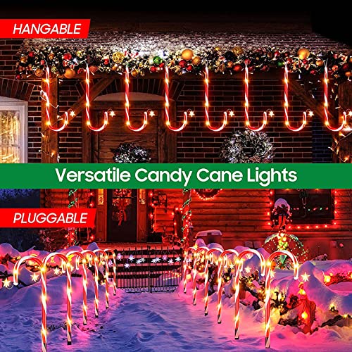 Christmas Candy Cane Lights,Christmas Decoration, Waterproof Solar Powered Garden Light, 5Pcs Lamp Christmas Lawn Candy Cane String Lights, Home for Outdoor Garden Decor